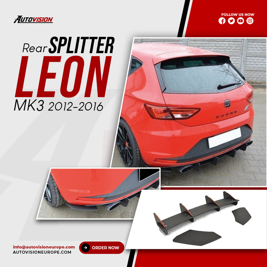 Rear Diffuser for Leon MK3 Cupra 2012-2016 Custom Style Car Styling Bo ...